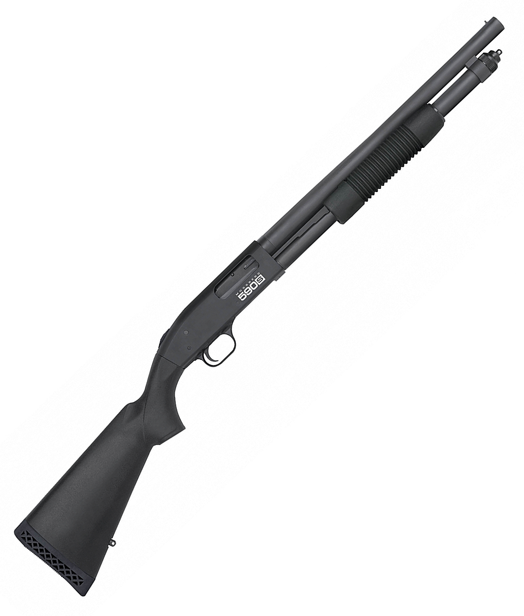 Mossberg 51603 590S, Pump Action Shotgun, 12GA, 3". 18.5" Bbl, 10+1, Bead Sight, 10+1 Rnd, 0902 ...